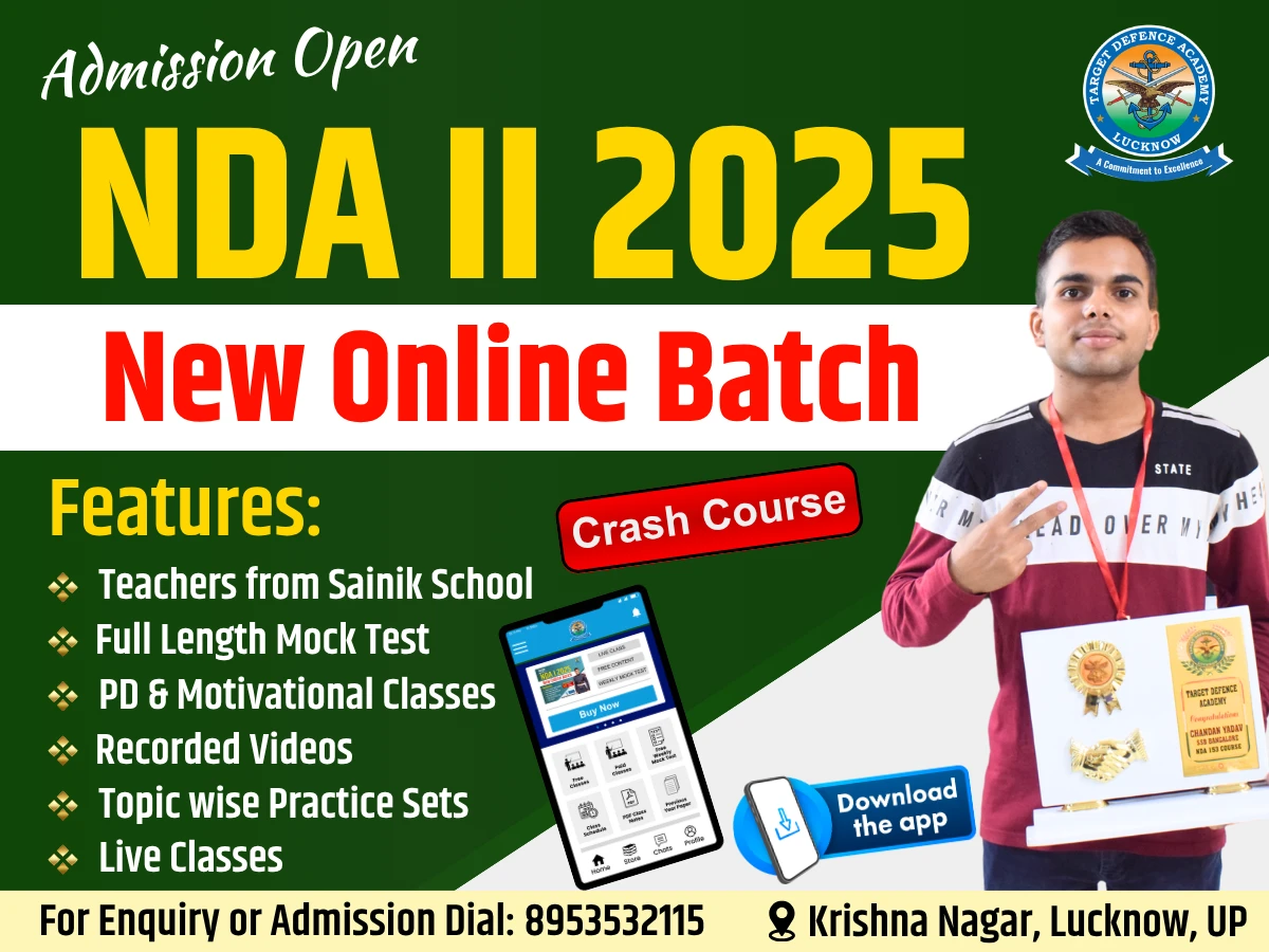 New Batch for NDA 2 2025 in Target Defence Academy Lucknow | Online and Offline NDA Batches ...